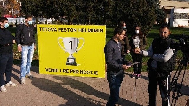 Eco Guerilla awards Tetova with the first place for air pollution (Photo) - Telegrafi - Telegrafi