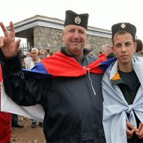 Manifestation with Chetnik symbols - Telegraph - Telegraph