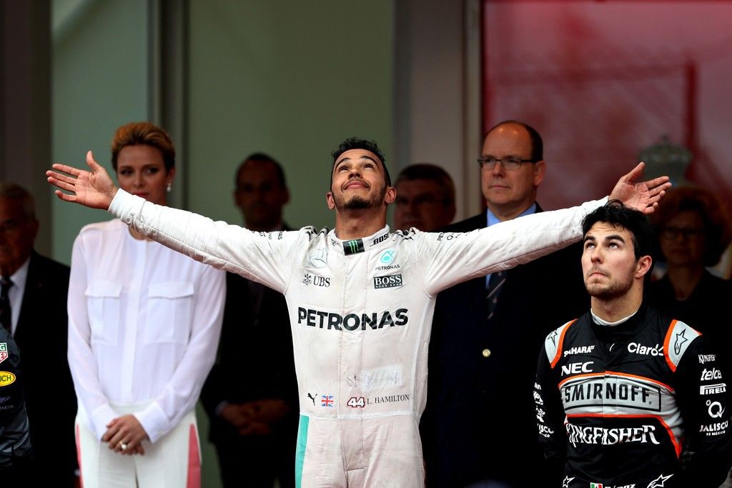 Hamilton enjoys the victory - Telegraph - Telegraph
