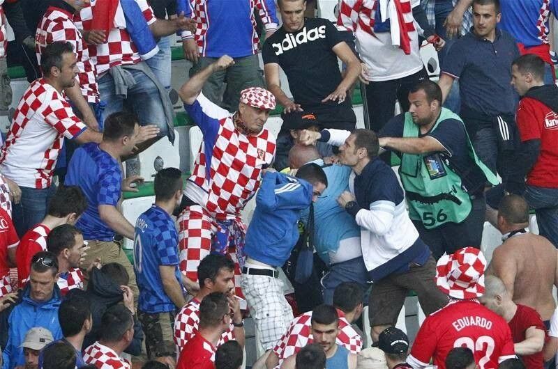 Footage from the Croatian hooligans themselves when they set off the ...