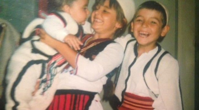 Photo from childhood, Astrit Dehari and his brother in national dress ...