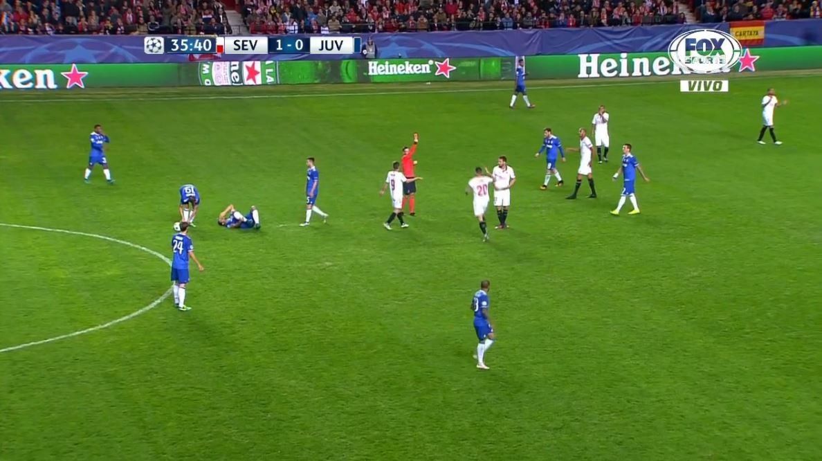 Sevilla - Juventus, the first red card comes - Telegrafi - Telegrafi