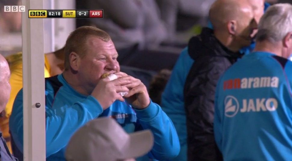 The fat goalkeeper of Sutton United was not lucky enough to play ...