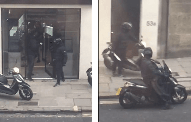 Me hanxhar, shpatë dhe thika: Momenti kur hajnat vjedhin një dyqan ...