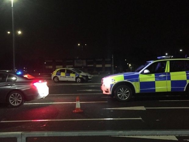 Police cars collide with each other, they were going to the same ...