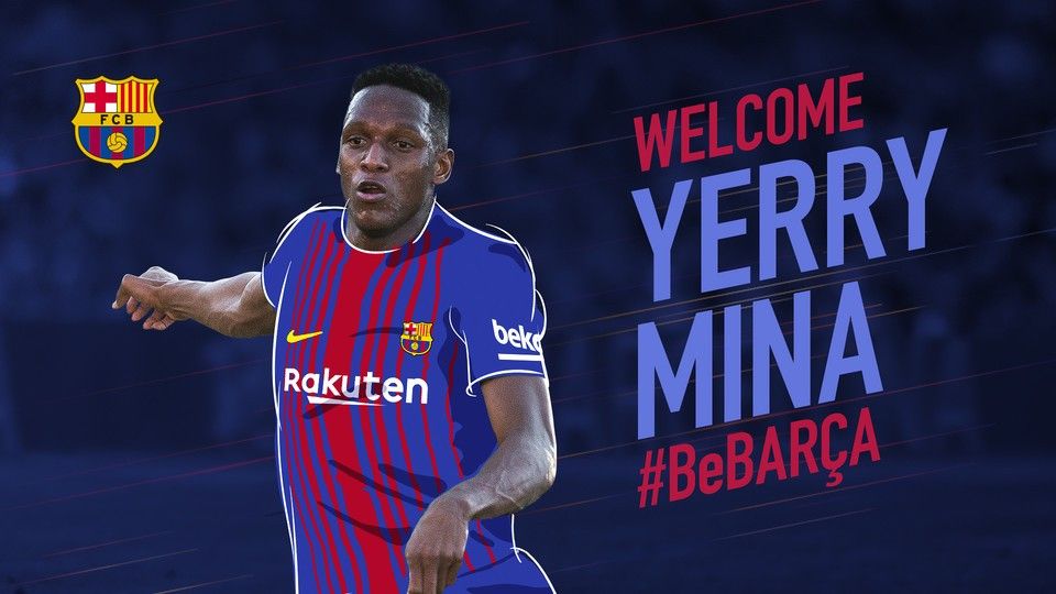 Official: Barcelona signs Yerry Mina - Telegrafi - Telegrafi