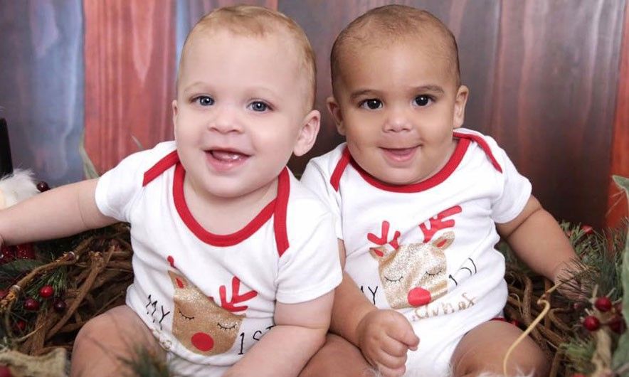One white and one black: Luca and Levi twins from Australia (Photo ...