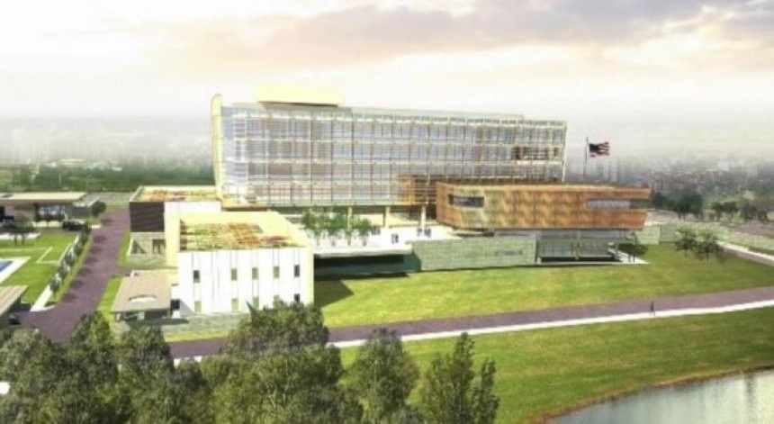 The new facility of the US Embassy, the largest in the Balkans, is ...