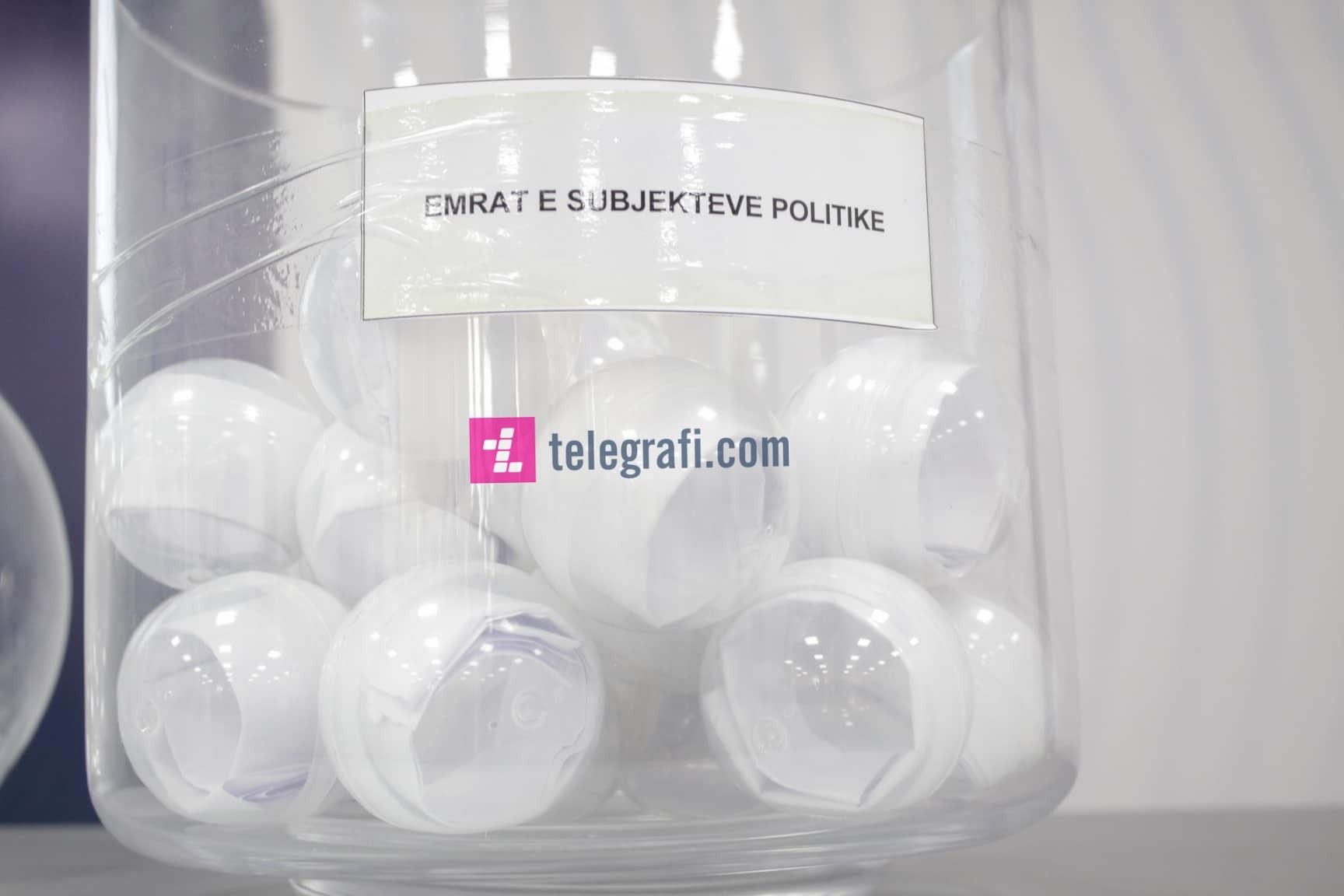 Këta janë numrat rendor në fletëvotim të pesë partive-koalicioneve më ...