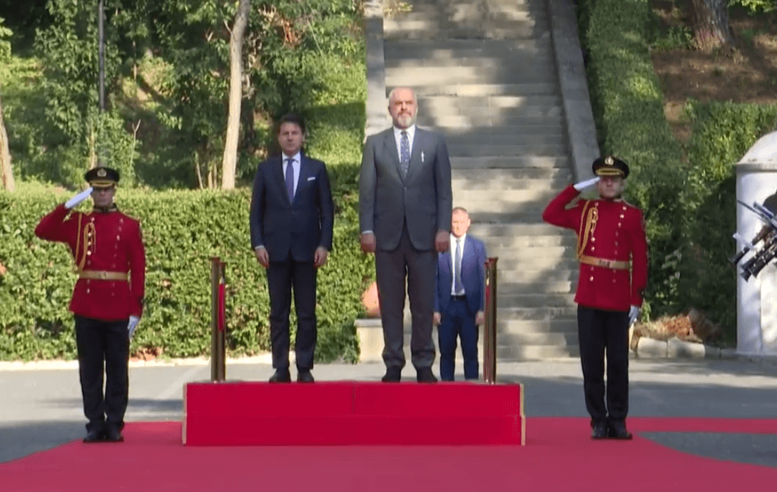 Prime Minister Rama in Italy, meeting with his counterpart Conte ...