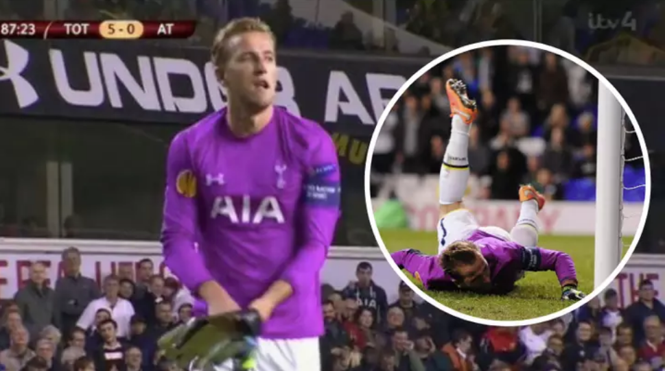 On this day in 2014: Kane became a goalkeeper, but suffered badly ...