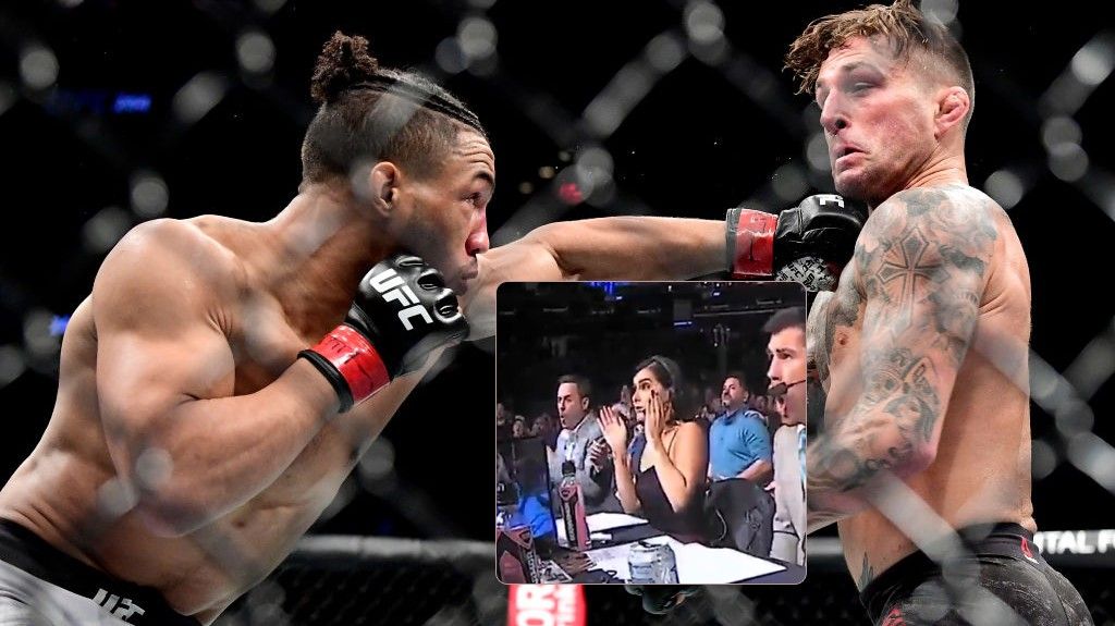 The journalist's reaction when Kevin Lee knocked out Gregor Gillespie ...