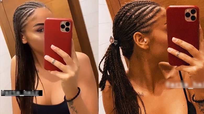 Arta Nitaj with attractive poses points out the new change in her hair ...