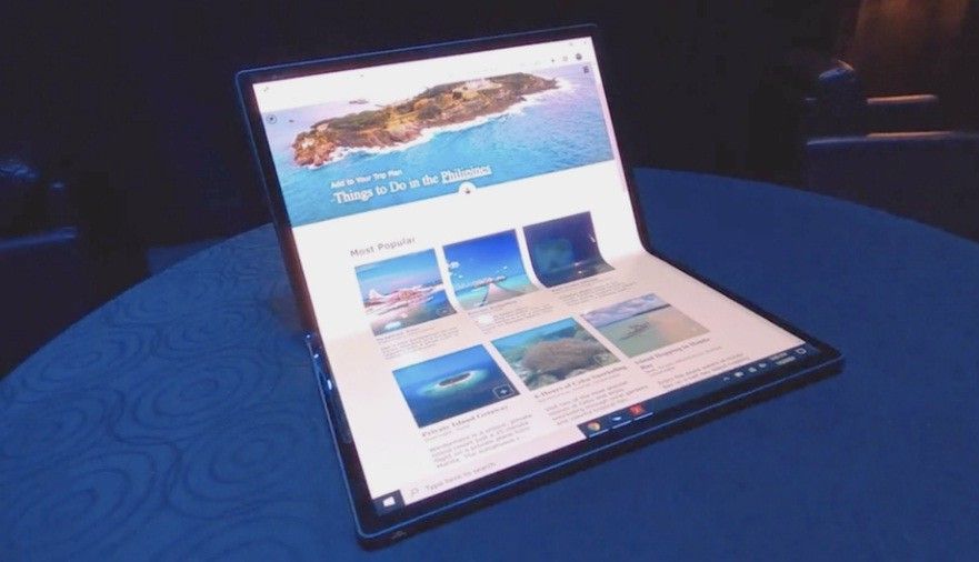 Intel unveils foldable tablet that turns into a giant screen ...
