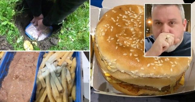 The man decided to eat the food he buried in the garden after 14 months ...