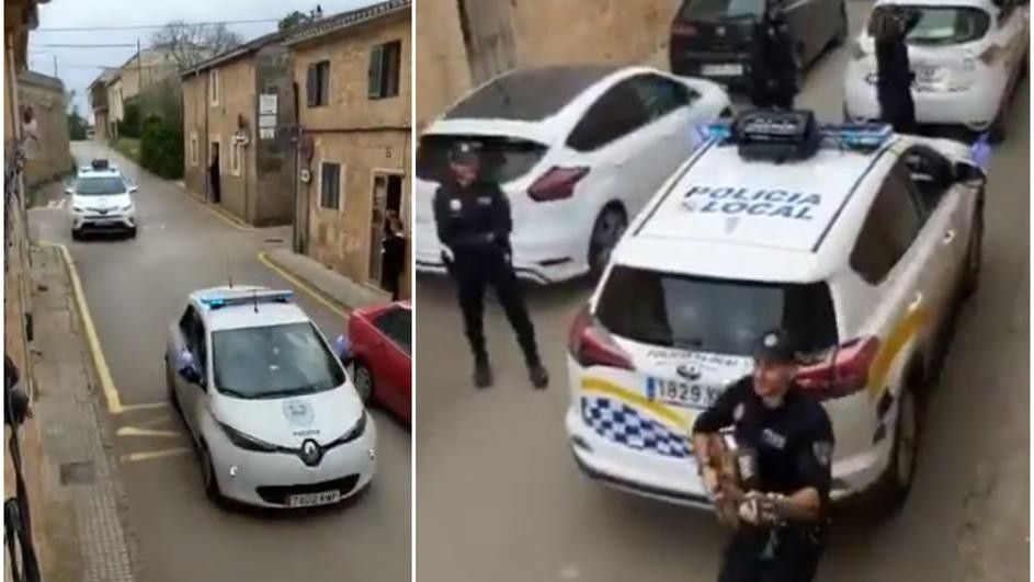 The police hold a spontaneous concert for the quarantined citizens ...