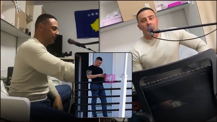 Robert Berisha with a 'live' performance from the dormitories ...