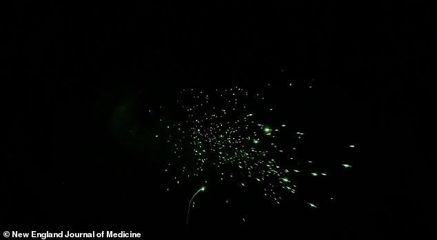 The laser light shows how easily the virus can spread while staying in ...