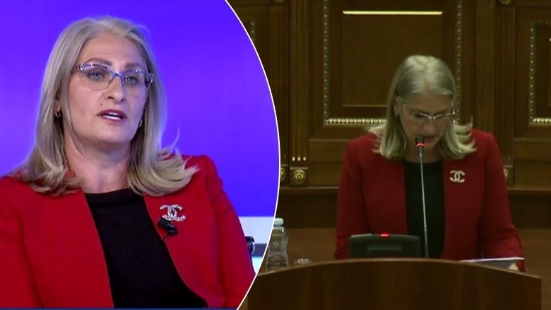 With the national colors and "Coco Chanel" pin - the appearance of MP ...