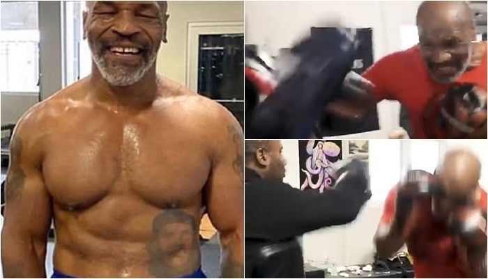 Mike Tyson shows how much weight he lost to return to the ring ...