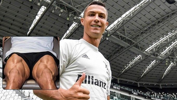 Ronaldo stunned the fans with his leg muscles - Telegrafi - Telegrafi