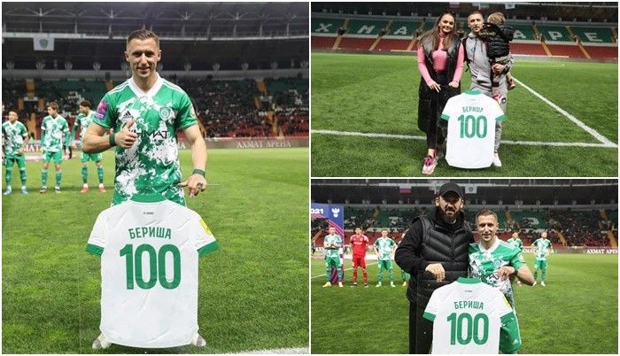 Bernard Berisha, 100 games for Akhmat Grozny in Russia - Telegraph ...