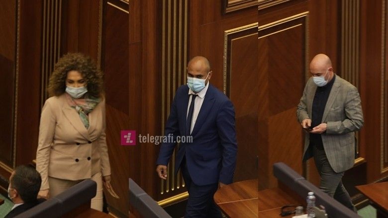 Albena Reshitaj, Adem Hoxha and Fadil Gashi in the session for the ...