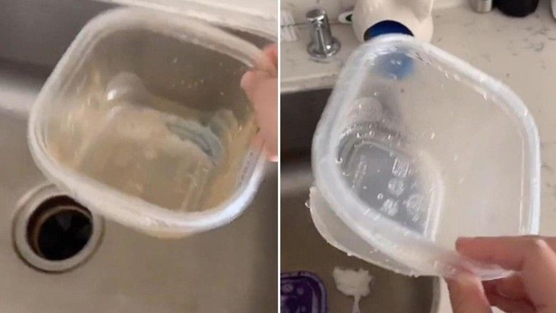 A simple trick: Remove oil and stains from plastic containers in less ...