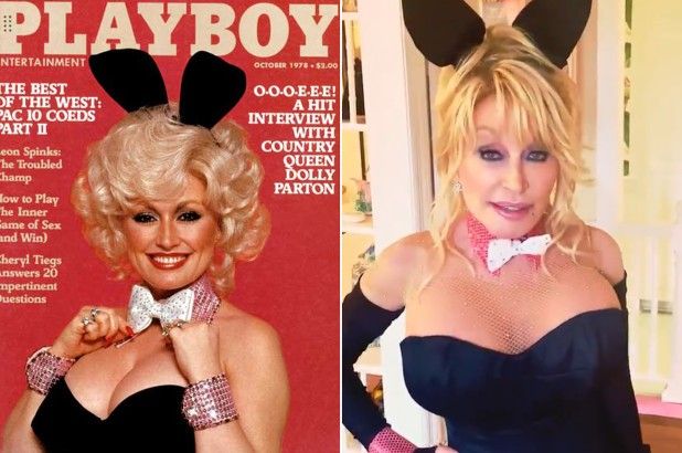Dolly Parton recreates iconic Playboy cover for husband's birthday ...