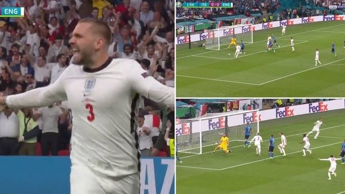 Luke Shaw scored the fastest goal in the history of the finals in the ...