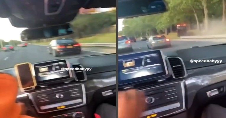 Two cars started to race each other, but the BMW ended up overturned ...