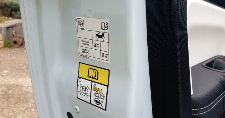 This sticker on the car contains important information and should not ...