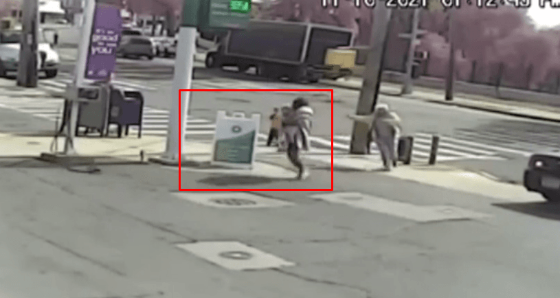 The shocking footage shows the moment when a homeless man in New York ...
