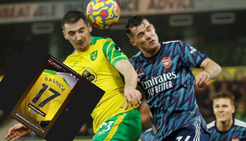 Nuk u takuan në fushë, por Milot Rashica i bën dhuratë fanellën e tij ...