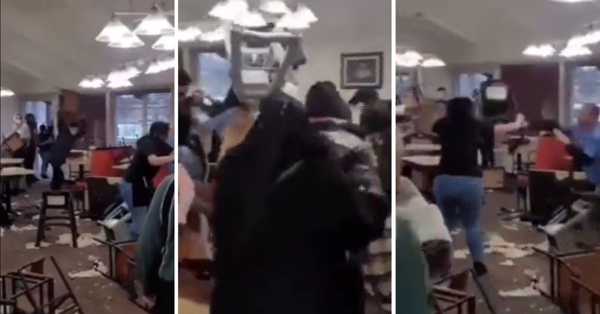 Over 40 people are involved in a mass fight in a restaurant in ...