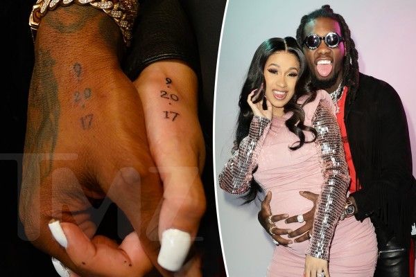 Cardi B dhe Offset bëjnë tatuazh në dorë datën e martesës së tyre ...