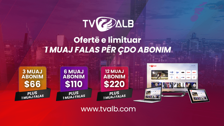 Get 1 month free on every TVALB - Telegrafi - Telegrafi subscription