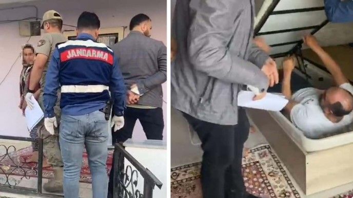 He tried to escape justice by hiding under the bed, but the police ...