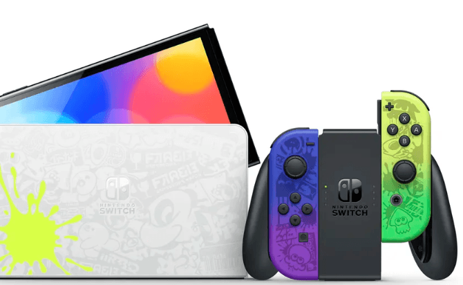 Nintendo made a colorful Switch covered in Splatoon 3 paint - Telegraph ...