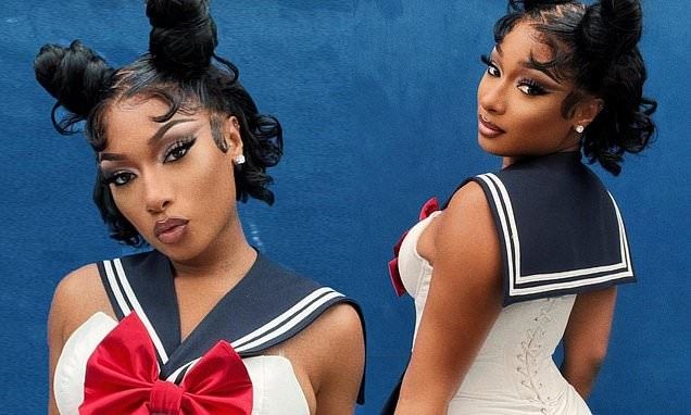 Megan Thee Stallion dresses as "Sailor Moon" for the performance at the ...