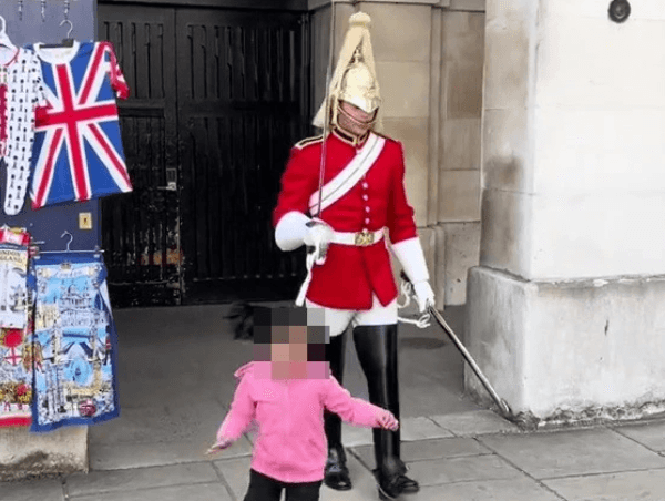 The moment the British Royal Guard shouted at a little girl to clear ...