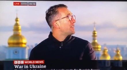 BBC journalist interrupts morning broadcast from Kiev as attacks on the ...