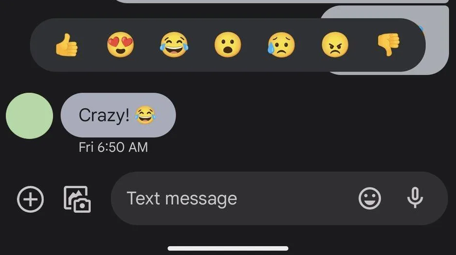 Google Messages gets the ability to react with emojis to received ...