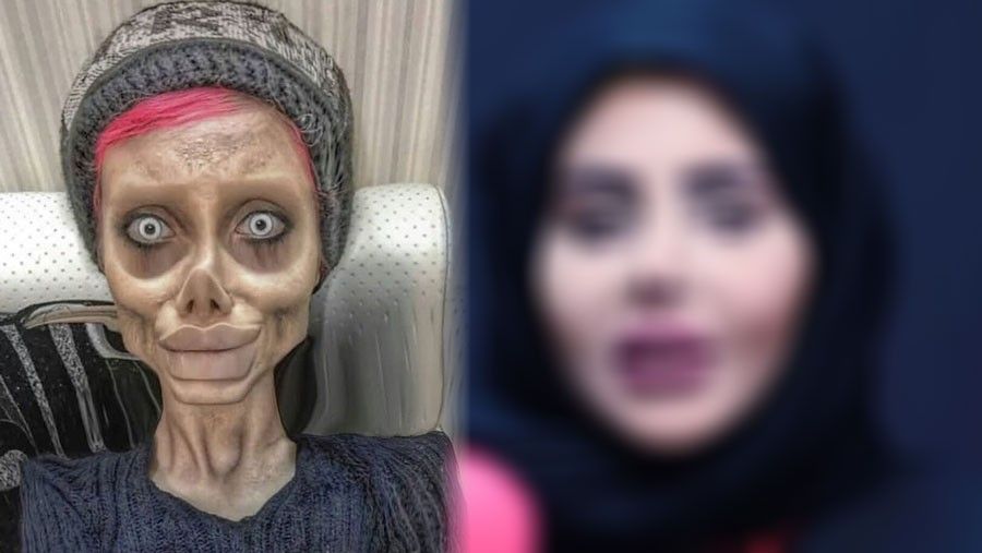 The Iranian called 'Zombie Angelina Jolie' shows her true face and ...
