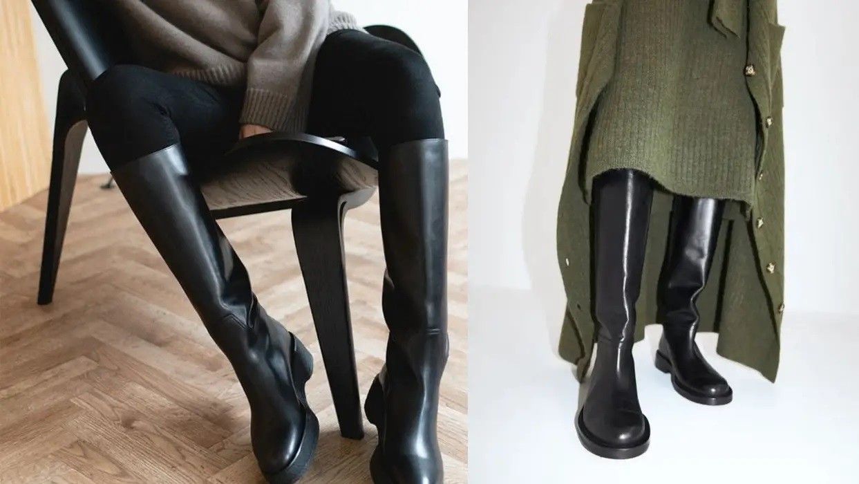 High black boots give the legs the impression of thinness: We wear them ...
