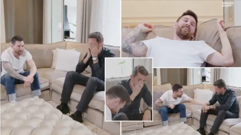 Gazetari nuk përmbahet, shpërthen në lot gjatë intervistës me Messin – argjentinasi e ngushëllon ...