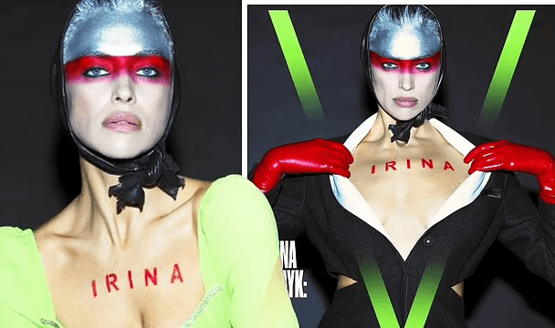 Irina Shayk unique appearance for "V Magazine", poses with her name ...