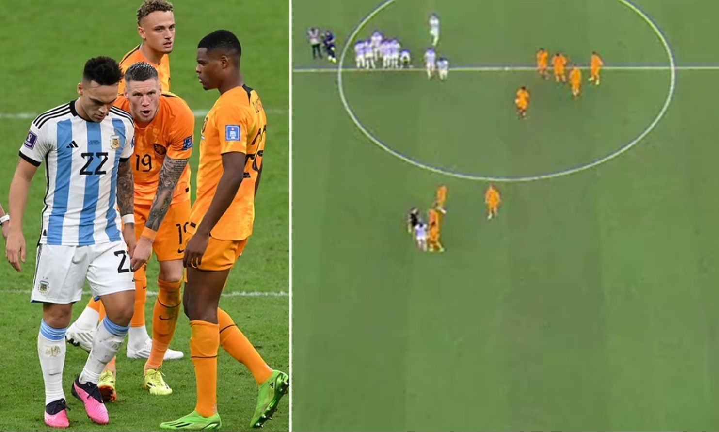 New footage shows how Lautaro Martinez was provoked by the Dutch before ...