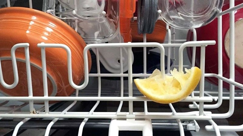 Put lemon peel in the dishwasher and your dishes will have a high shine ...