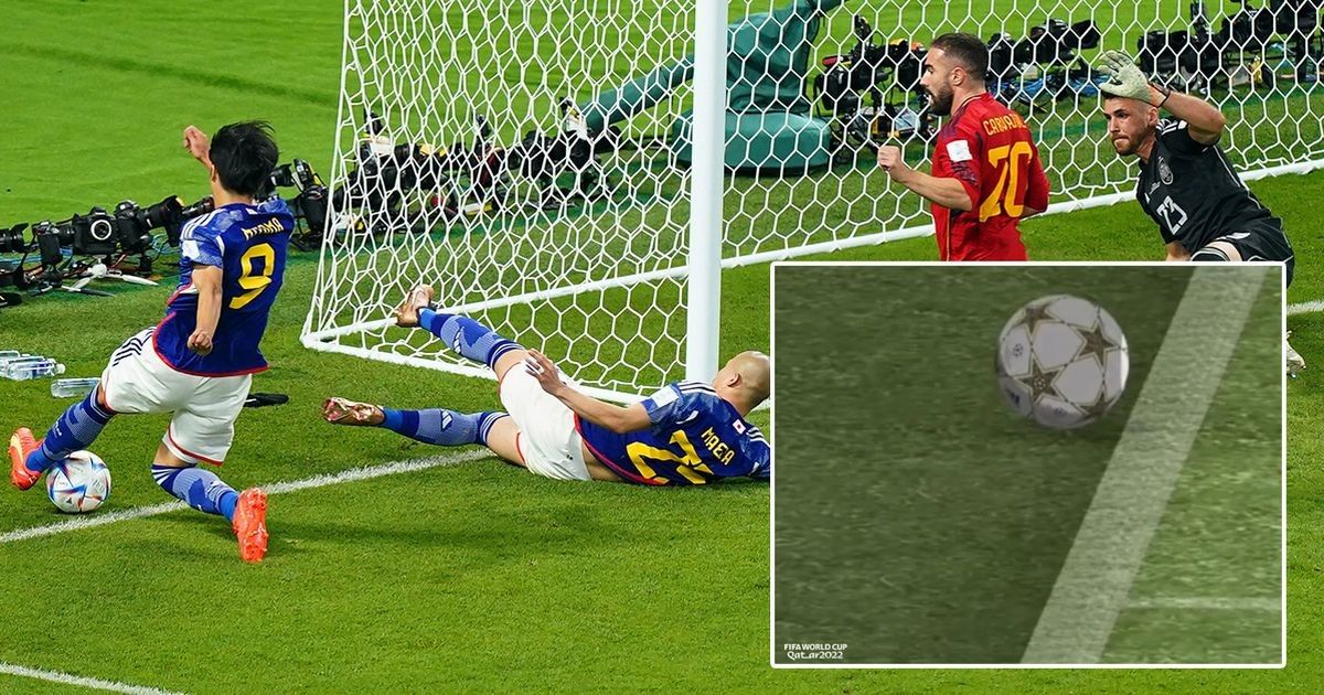 The VAR corner shows their version on the ball in Japan's controversial ...